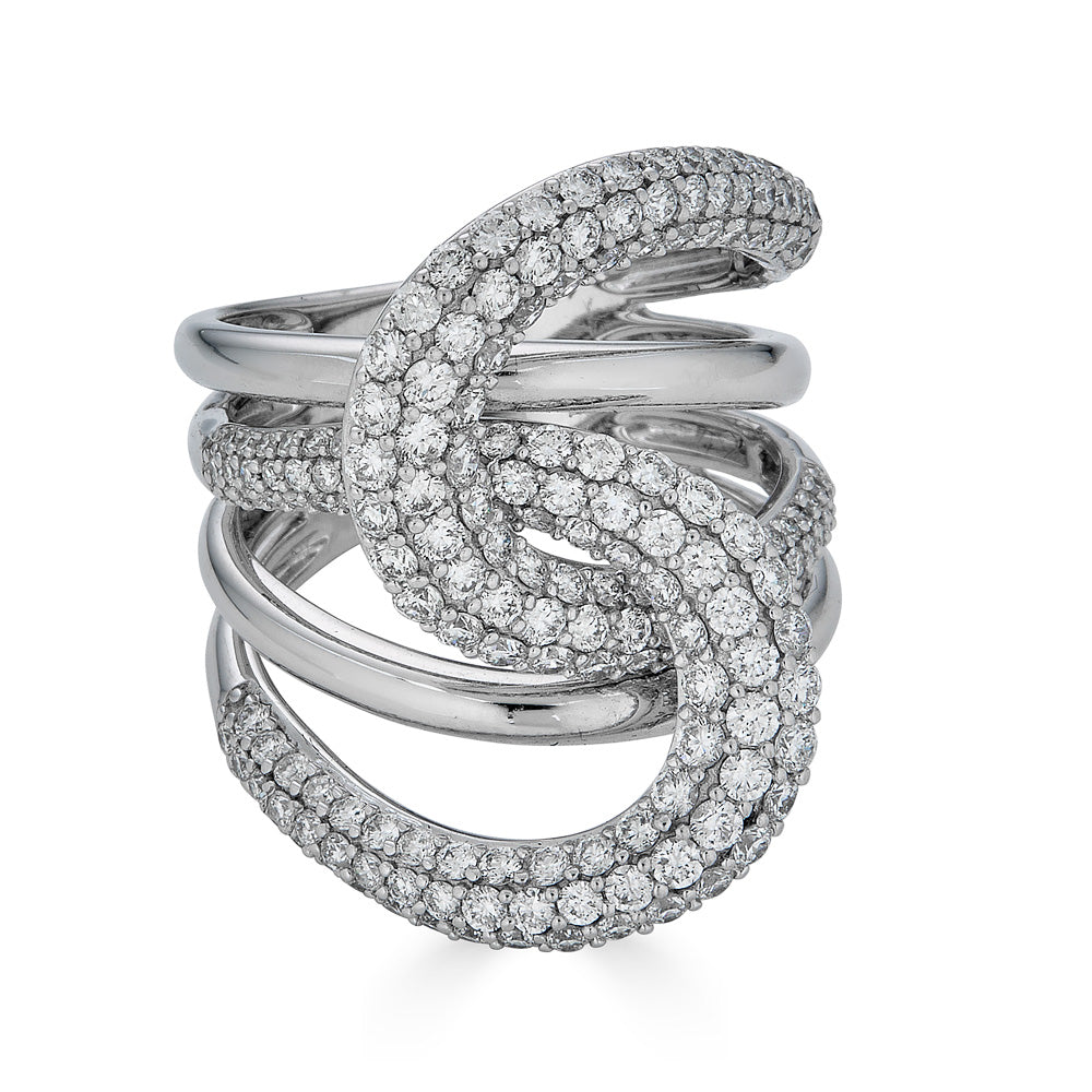 Pave Diamond Interlocking Ring | Atlas Fine